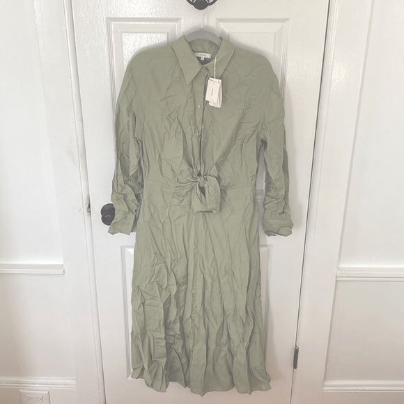 Vince | Dresses | Nwt Vince Spring Green Tiefront Dress | Poshmark